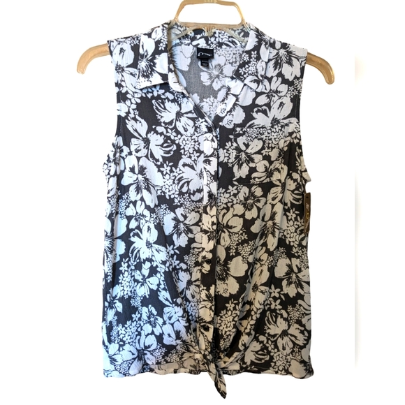 art class | Tops | Art Class Sleeveless Button Down Floral Summer Top ...